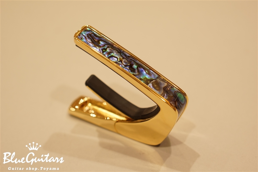 Thalia 24K Gold Finish with Blue Abalone Inlay | Blue Guitars Online Store