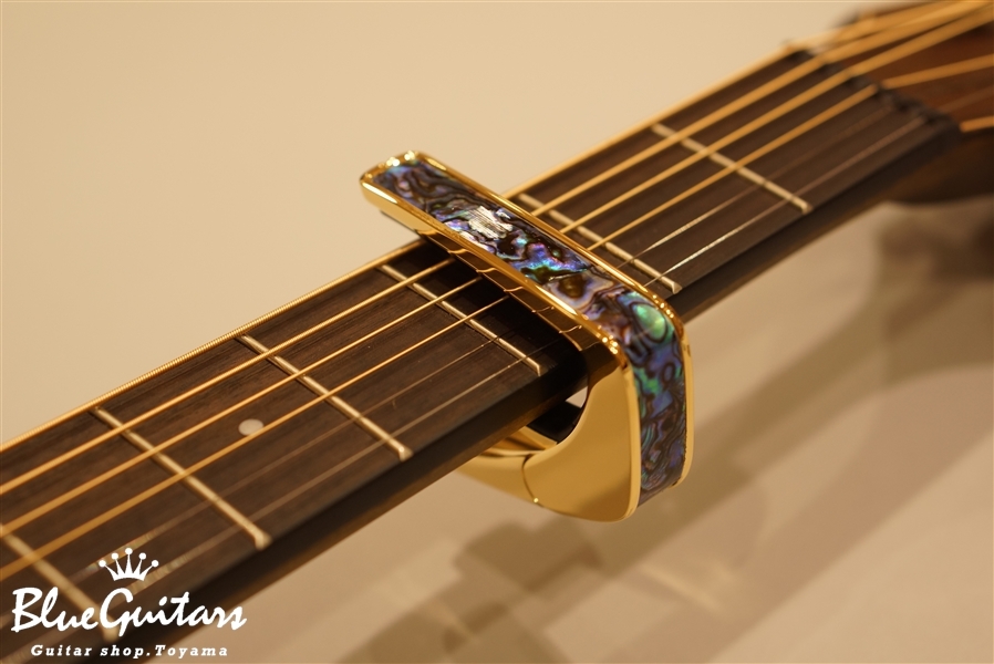 Thalia 24K Gold Finish with Blue Abalone Inlay | Blue Guitars Online Store