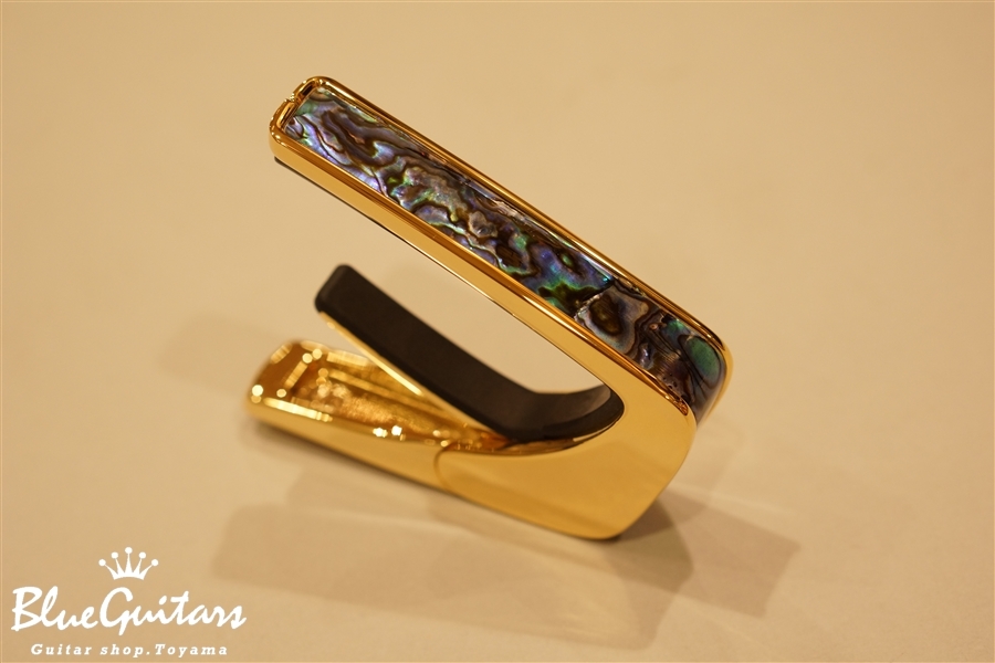 Thalia 24K Gold Finish with Blue Abalone Inlay | Blue Guitars Online Store