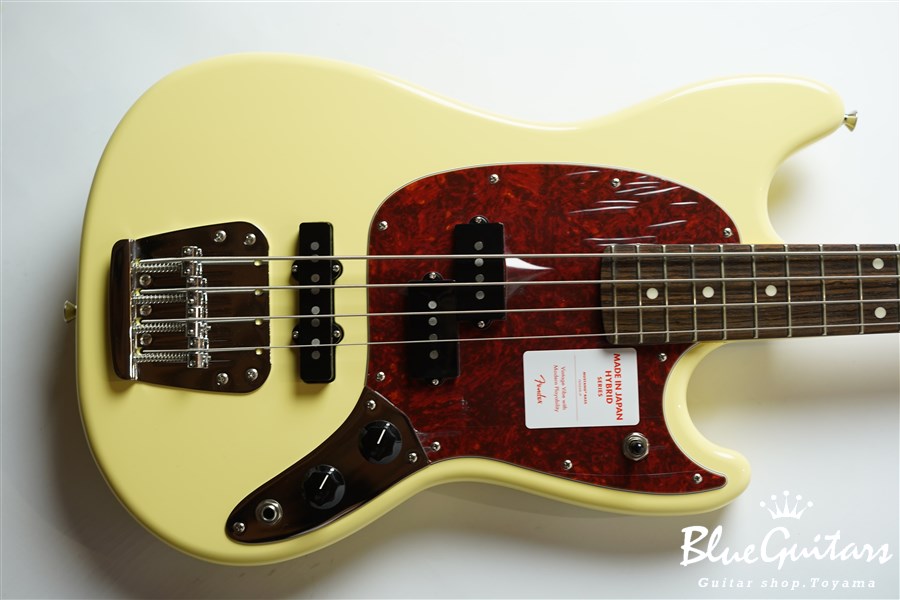 Fender MADE IN JAPAN HYBRID MUSTANG BASS - Vintage White | Blue Guitars Online Store
