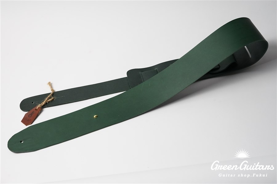 Ruhe+ Plain Leather Wide - Green & Round Studs / Gold | Green Guitars ...
