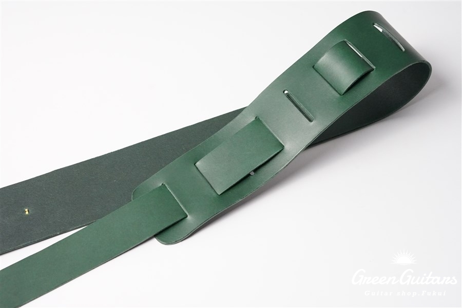 Ruhe+ Plain Leather Wide - Green & Round Studs / Gold | Green Guitars ...