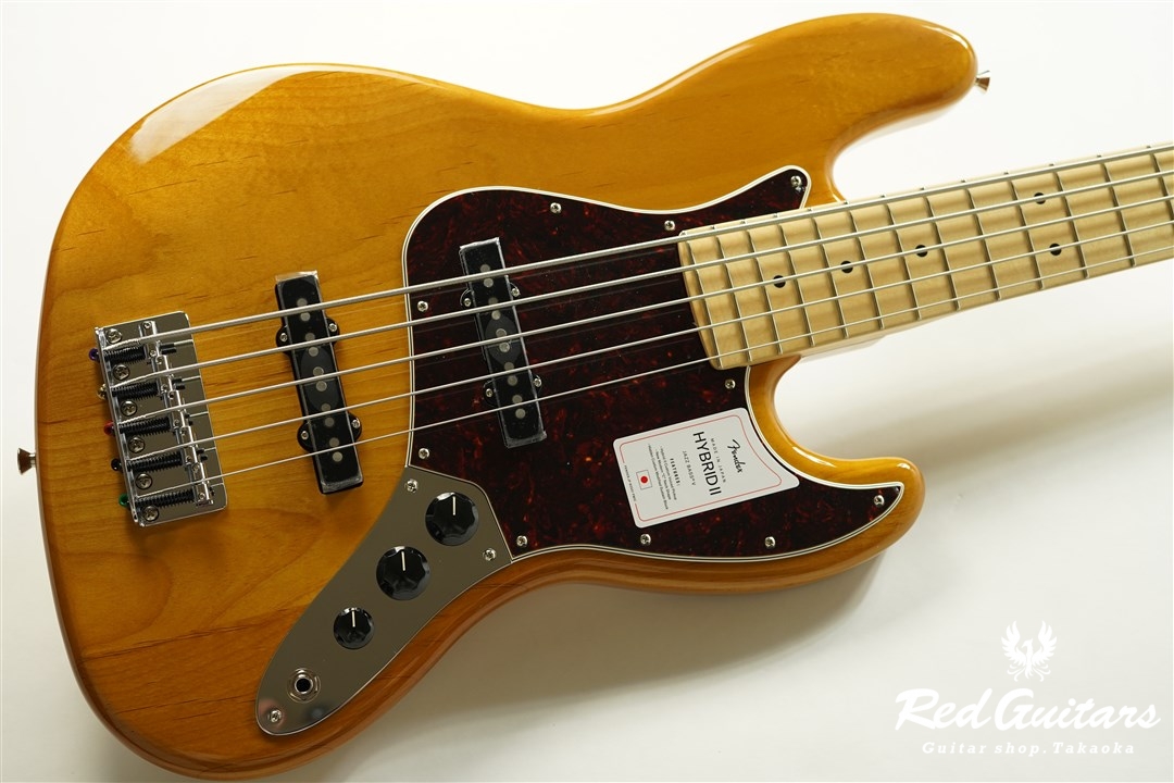 Fender MADE IN JAPAN HYBRID II JAZZ BASS V - Vintage Natural | Red ...